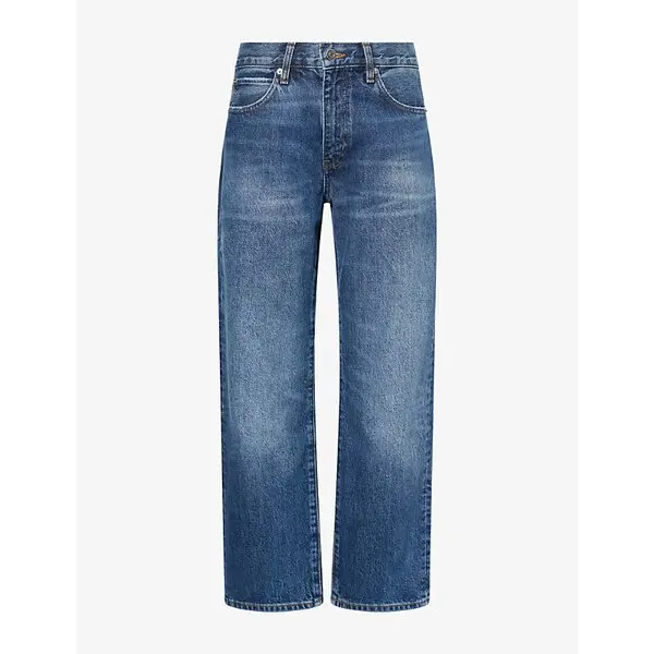 FRAME The Hang Straight-leg Cotton-blend Jeans