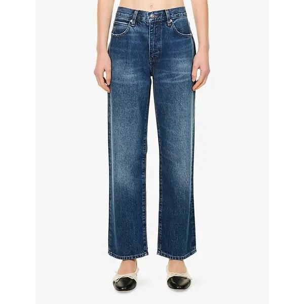 FRAME The Hang Straight-leg Cotton-blend Jeans
