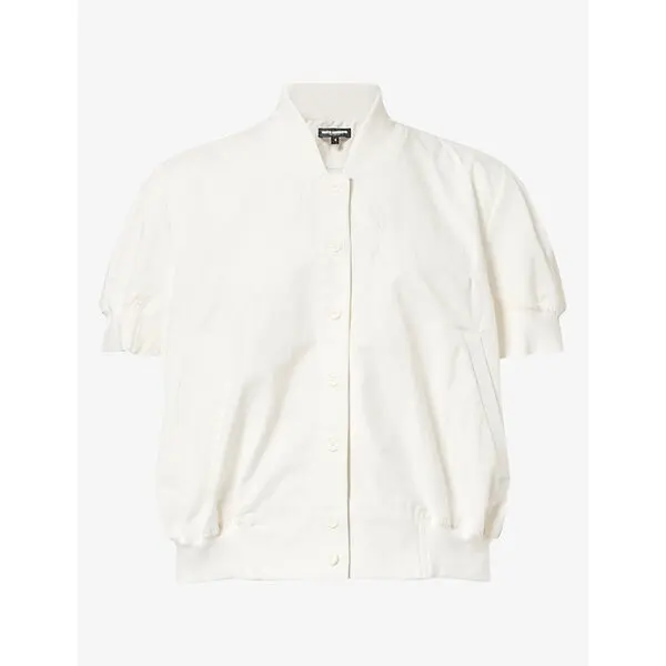 MELITTA BAUMEISTER Round-neck Short-sleeve Cotton Shirt