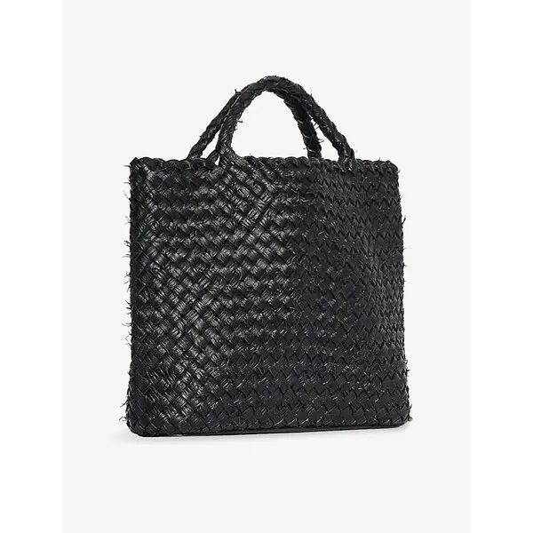 THE ROW Amber Leather Tote Bag - Black Ans