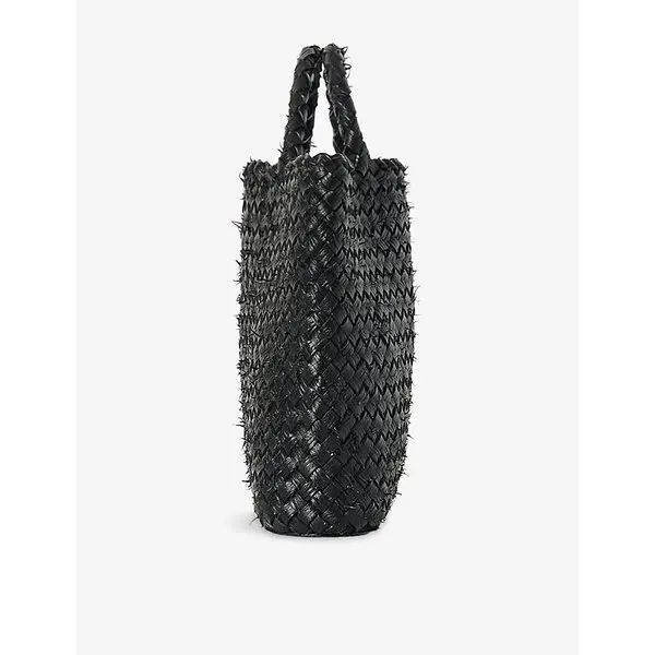 THE ROW Amber Leather Tote Bag - Black Ans