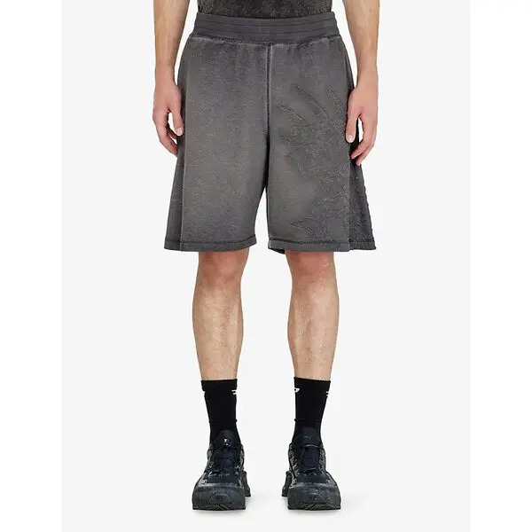 DIESEL® Dévoré Motif Washed Jersey Shorts