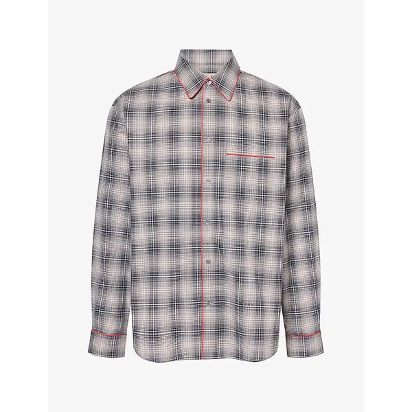 Marni Classic Check Spread-collar Cotton Shirt