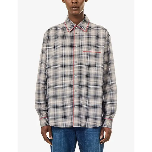 Marni Classic Check Spread-collar Cotton Shirt