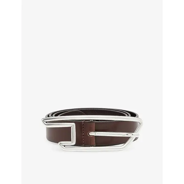 DIESEL® D-logo Buckle Leather Belt