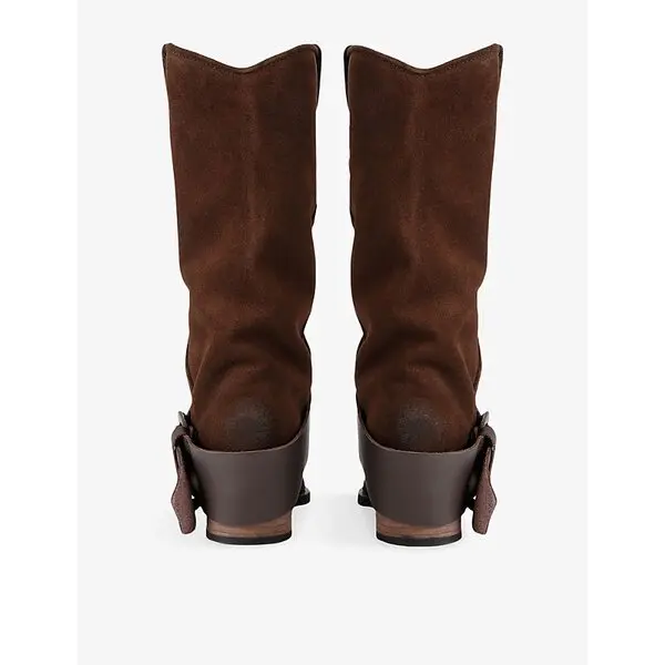 Steve Madden Ashwood Suede Buckle Knee-high Boots