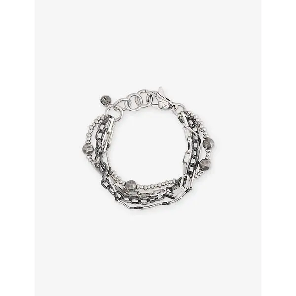 CLOCKS AND COLOURS Iron Vein 7mm Stainless Steel Bracelet - Silver