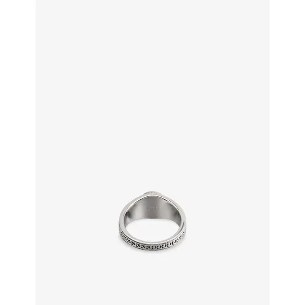 CLOCKS AND COLOURS Socrates Kambaba Jasper Stone Stainless Steel Ring