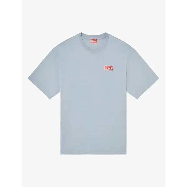 DIESEL® Graphic-logo Print Cotton T-shirt