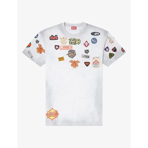 DIESEL® Patch-print Cotton T-shirt