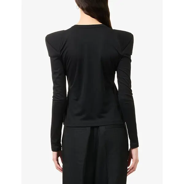 MELITTA BAUMEISTER Foamy Shoulder Stretch-rib Cardigan