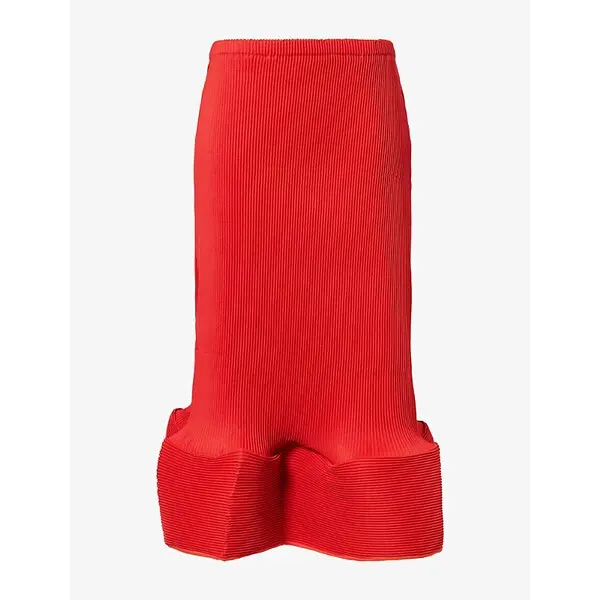 MELITTA BAUMEISTER Structured Ripple-pleated Midi Skirt