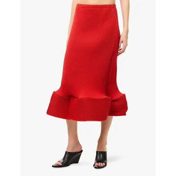 MELITTA BAUMEISTER Structured Ripple-pleated Midi Skirt