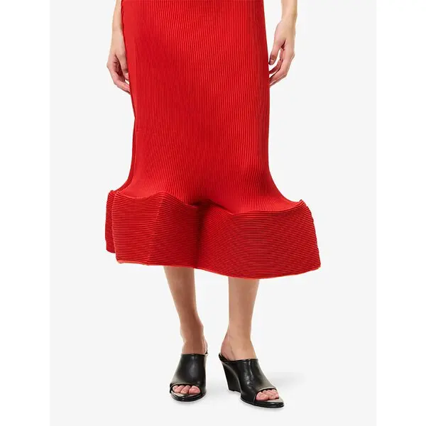 MELITTA BAUMEISTER Structured Ripple-pleated Midi Skirt
