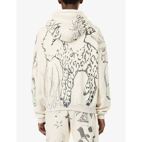 HELLSTAR Graffiti Zip Cotton-jersey Hoody