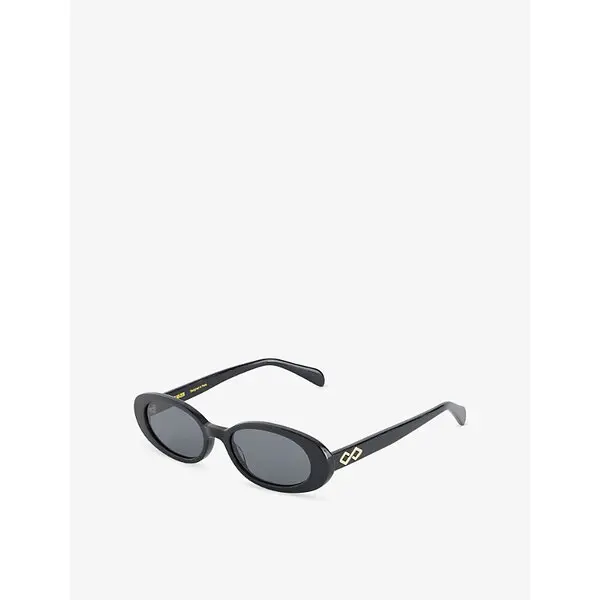 KAREN WAZEN Olivia Oval-shape Acetate Sunglasses