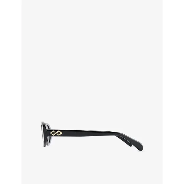 KAREN WAZEN Olivia Oval-shape Acetate Sunglasses