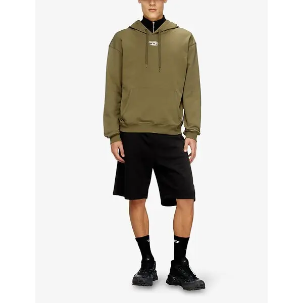 DIESEL® Metallic-logo Cotton Hoody