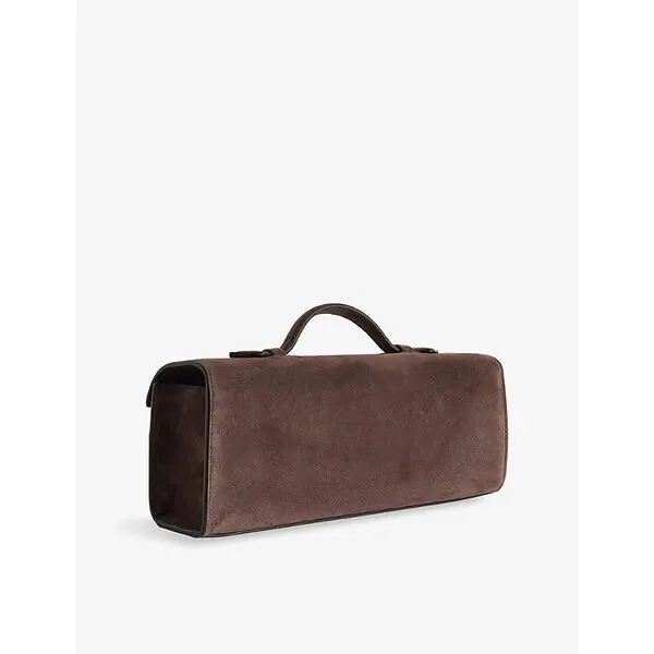 Savette Symmetry Slim Suede Top-handle Bag