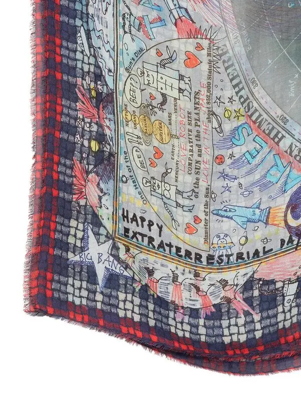Faliero Sarti In Collaboration With Paolo Fiumi: Light Blue Shawl