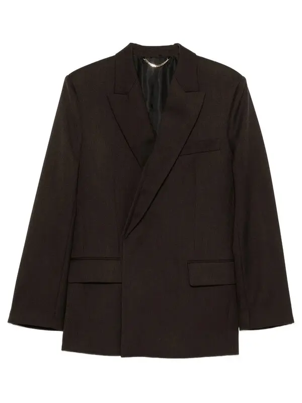 Victoria Beckham Single-breasted Blazer In Cacao Moul - Brown
