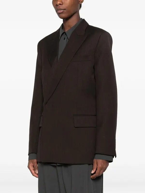 Victoria Beckham Single-breasted Blazer In Mouliné Twill