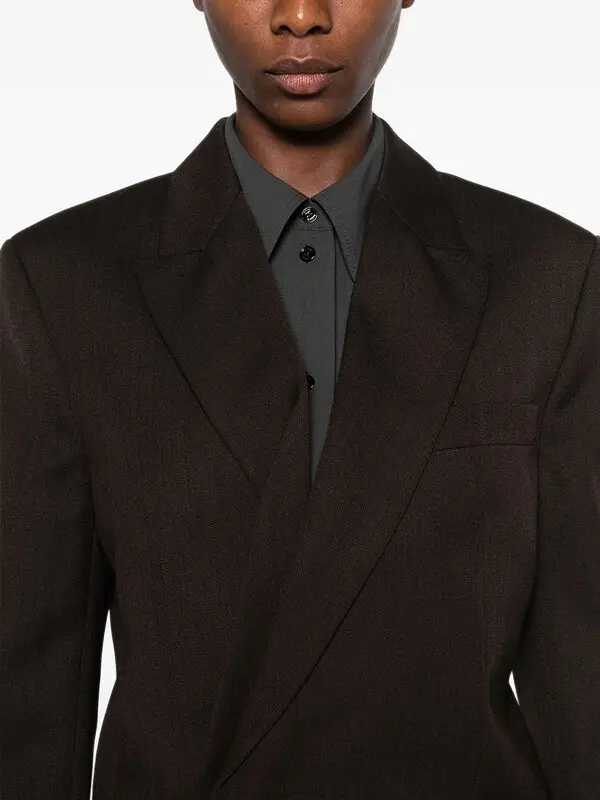 Victoria Beckham Single-breasted Blazer In Mouliné Twill