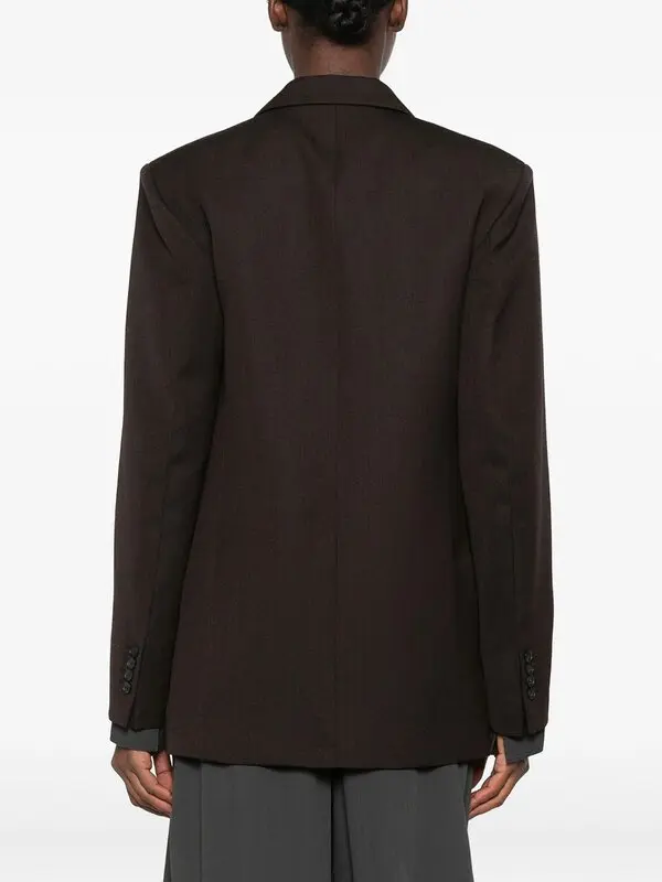 Victoria Beckham Single-breasted Blazer In Mouliné Twill