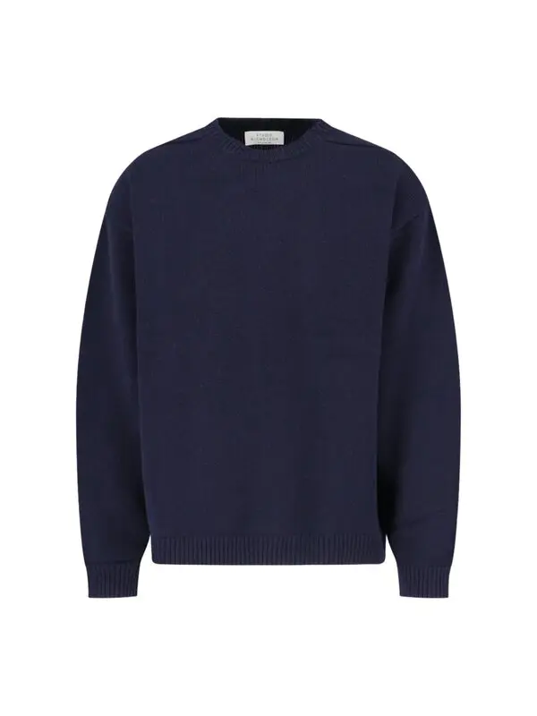 Studio Nicholson 100% Lana D'agnello Wool Sweater - Navy