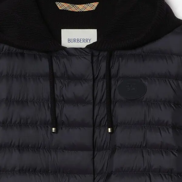 Burberry Nylon Ainsworth Hooded Gilet - Navy