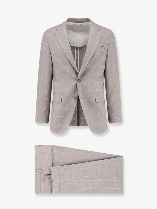 BOSS Heston Virgin Wool Suit - Multicolor
