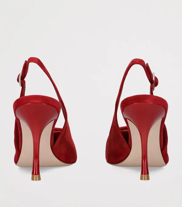ROGER VIVIER Suede Viv' In The City Slingback Pumps 85 - Red
