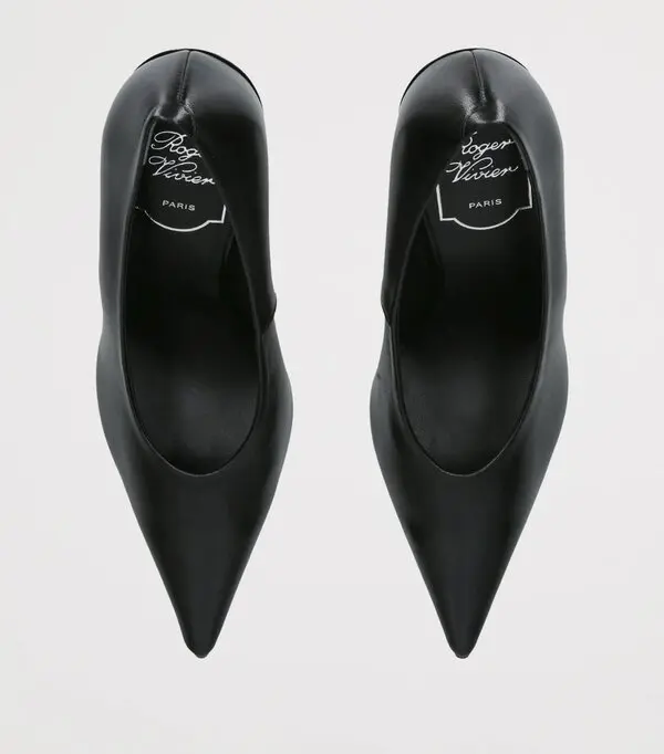ROGER VIVIER Leather Choc Pumps 100
