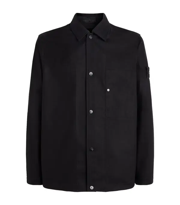 Stone Island Ghost Piece Wool-blend Overshirt