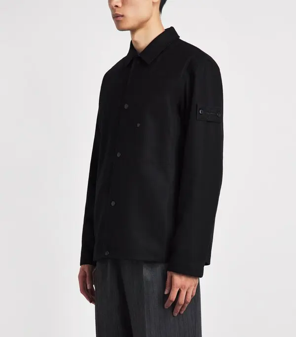 Stone Island Ghost Piece Wool-blend Overshirt