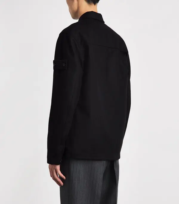 Stone Island Ghost Piece Wool-blend Overshirt