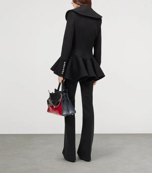 Alexander McQueen Wool Waterfall-collar Coat