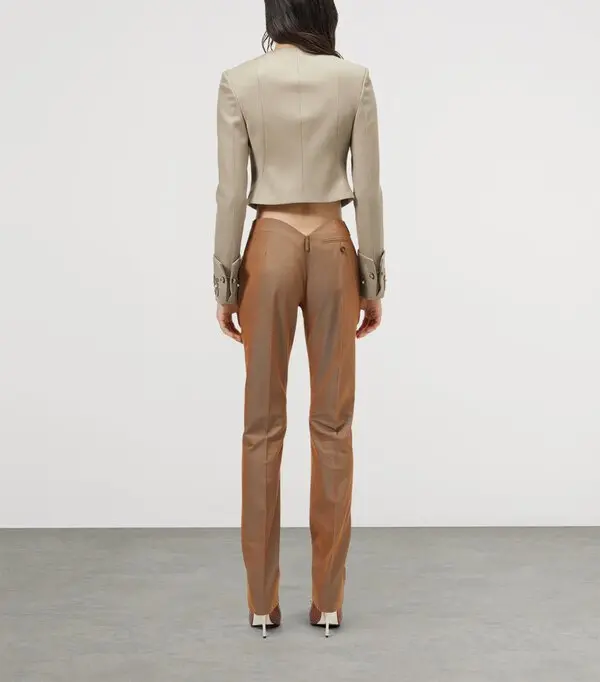 Alexander McQueen Iridescent Bumster Trousers