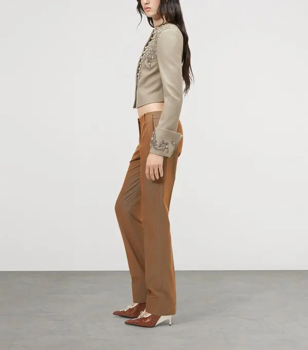 Alexander McQueen Iridescent Bumster Trousers