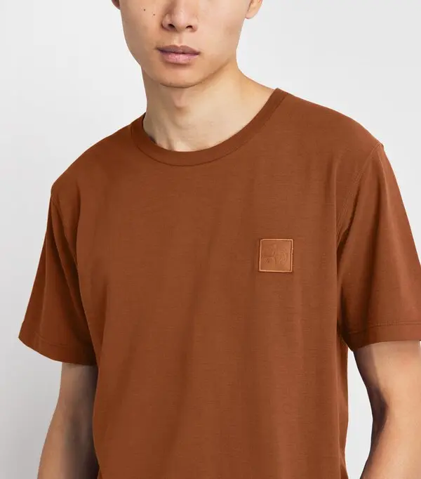 Stone Island Ghost Piece Logo T-shirt - Red