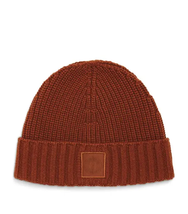 Stone Island Ghost Piece Cashmere Beanie - Red