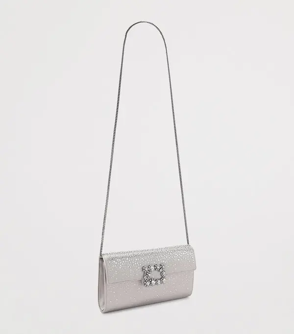 ROGER VIVIER Embellished Efflorescence Envelope Clutch Bag