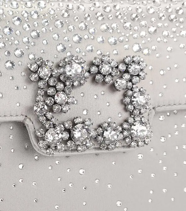 ROGER VIVIER Embellished Efflorescence Envelope Clutch Bag