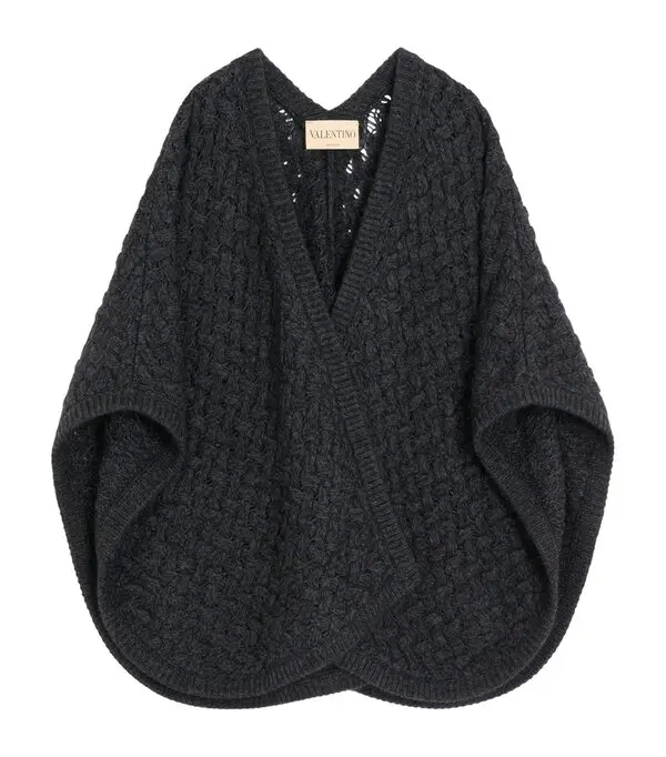Valentino Garavani Wool-blend Poncho