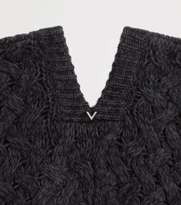 Valentino Garavani Wool-blend Poncho