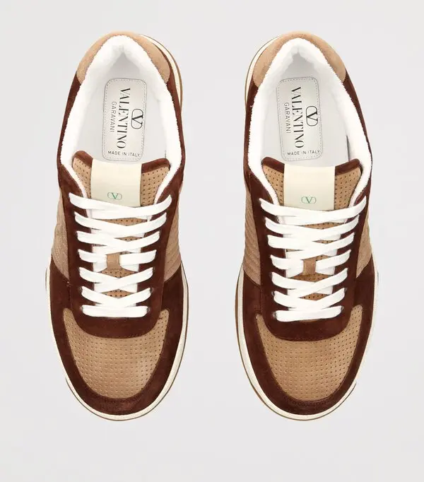 Valentino Garavani Leather-suede Sparry Sneakers