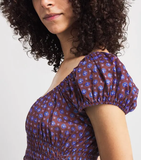 DÔEN Organic Cotton Quinelle Midi Dress - Purple