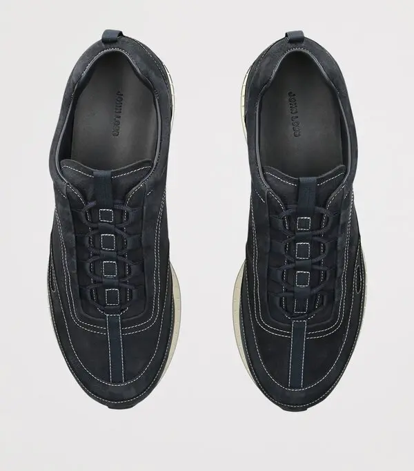 John Lobb Nubuck Leather Stream Elastic Sneakers