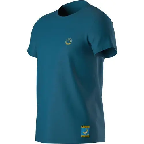 LA SPORTIVA Climbing On The Moon T-shirt - Turchese/giallo