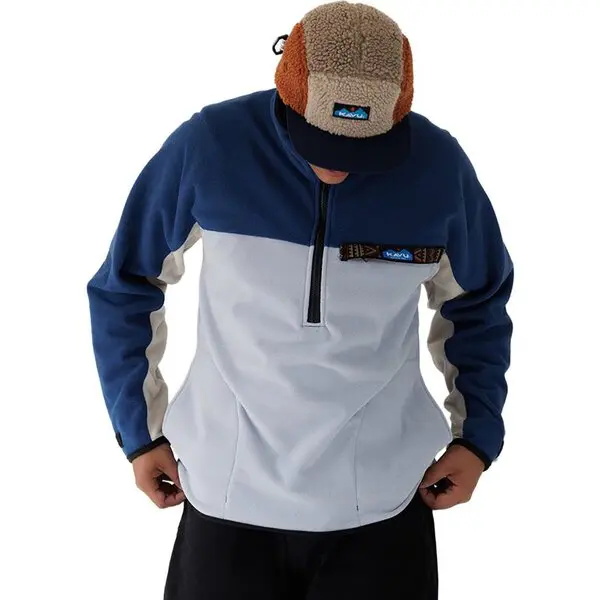 KAVU Throwshirt Fleece Pullover1/2-zip - Storm Brew